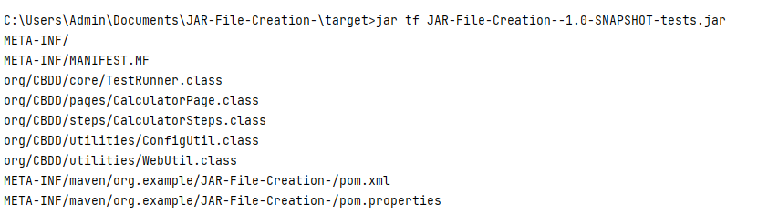 Executable Jar File Creation For Automation Testing Framework